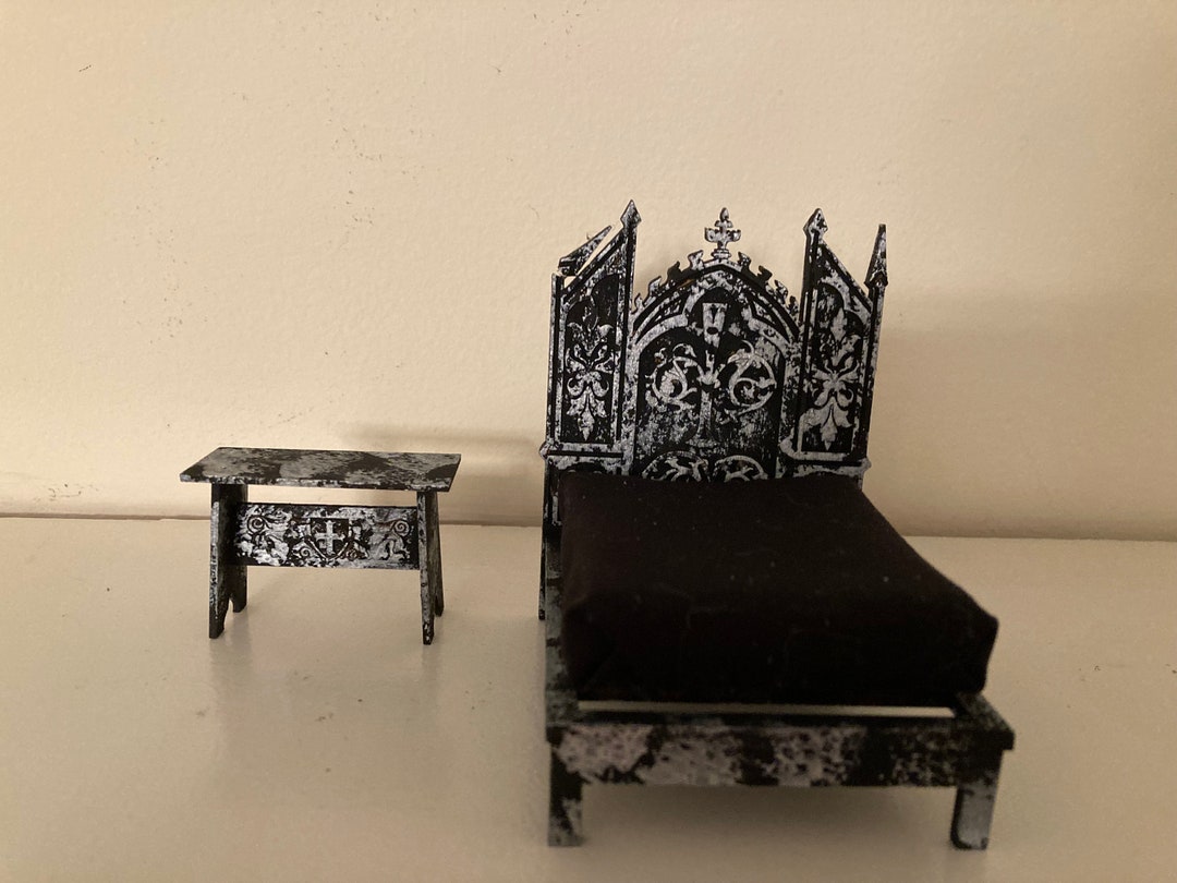 Unique Miniature 1/24th Scale Gothic, Spooky Bed or Table for Your ...