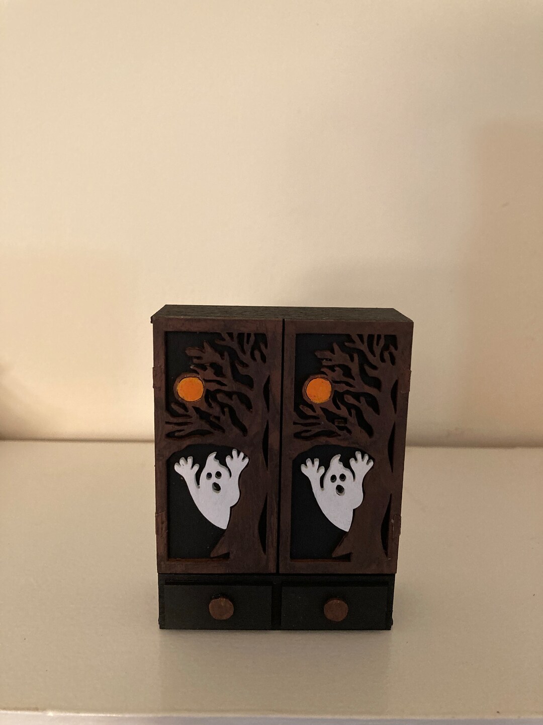 Miniature 1/24th Scale Ghost Cabinet for Your Haunted Dollhouse/shadow ...