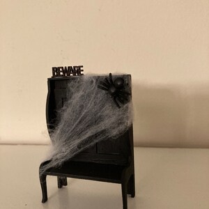 Miniature 1/24th Scale Spooky Deacon Bench With Cobweb and - Etsy