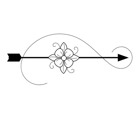 Arrow With Flower 2 SVG JPEG PNG Instant Digital Download - Etsy