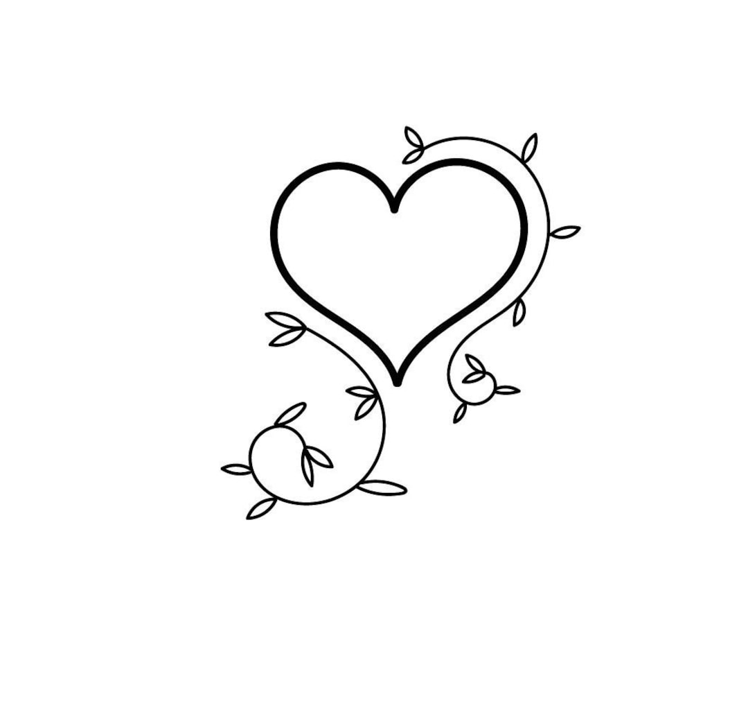 Heart With Vines SVG, JPEG, PNG Instant Digital Download - Etsy