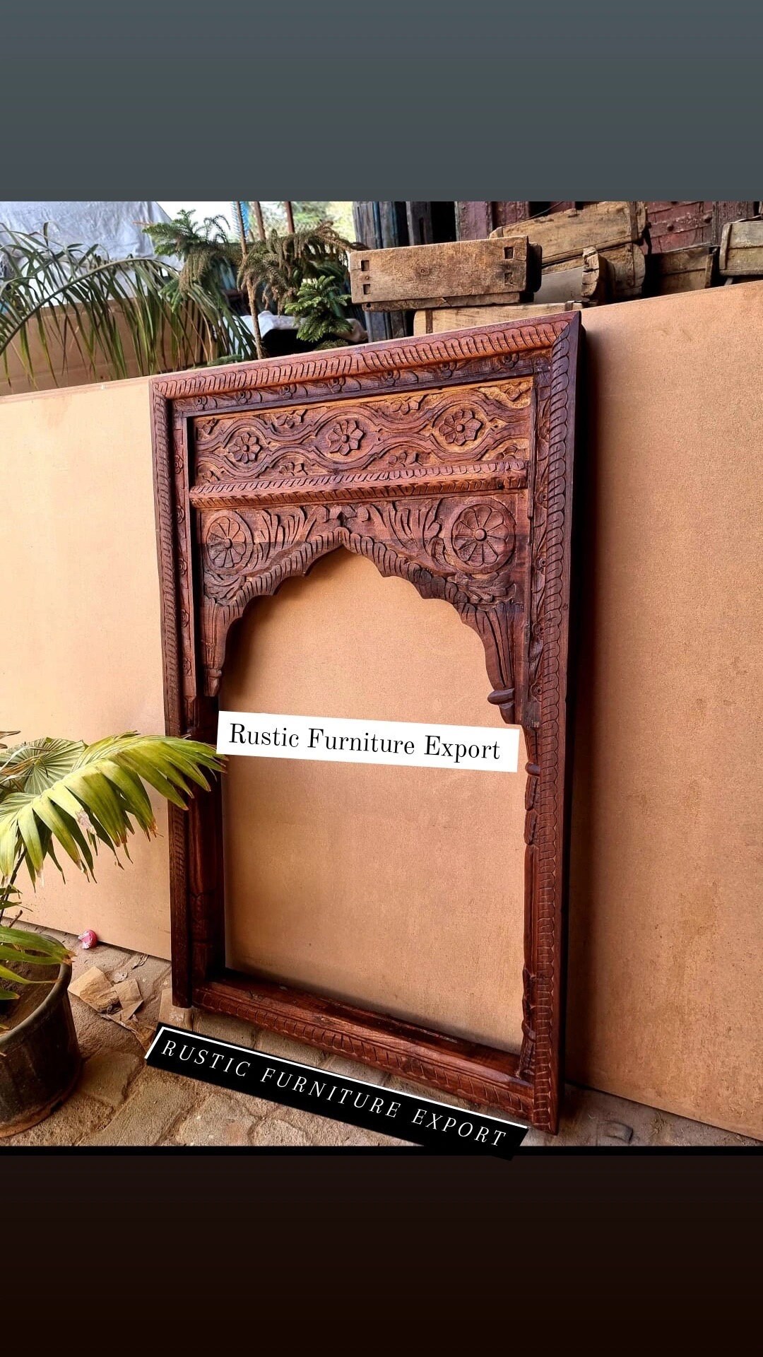Indian Wooden Antique Arch Mirror Jharoka Frame - Etsy