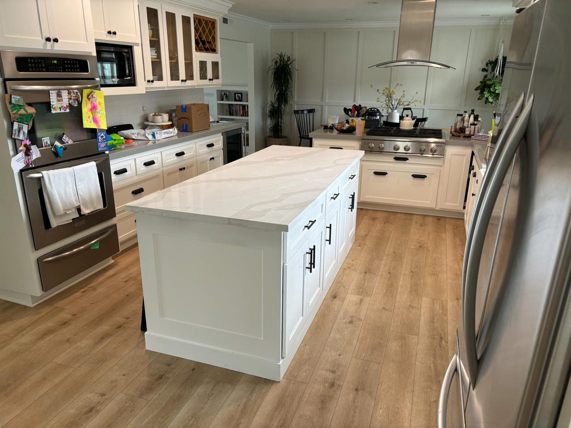 7ft White Kitchen Island, Custom Welcome - Etsy