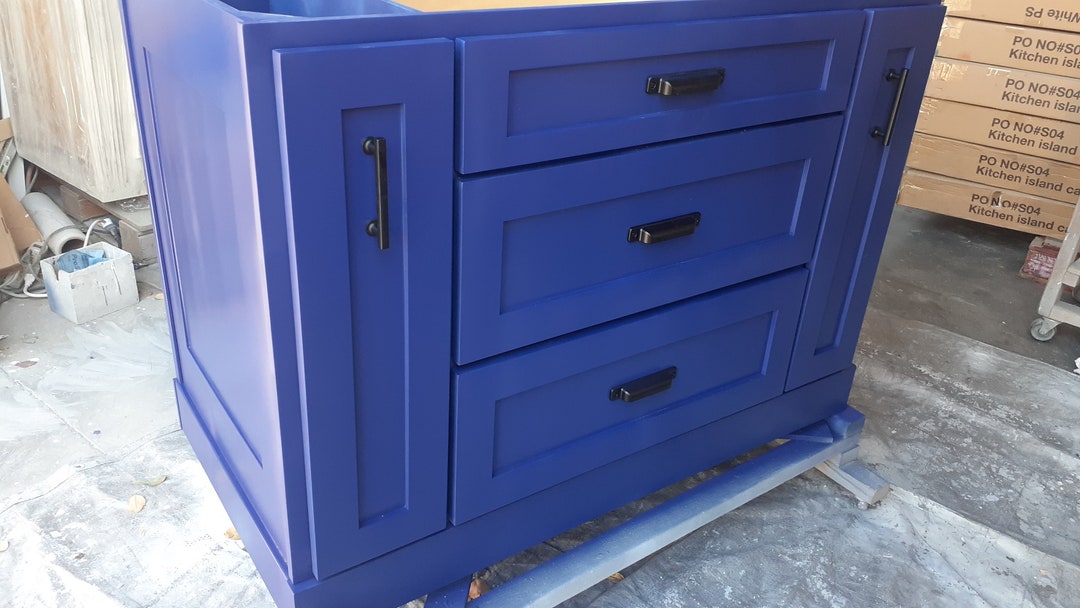 4ft Blue Kitchen Island W/o Top - Etsy