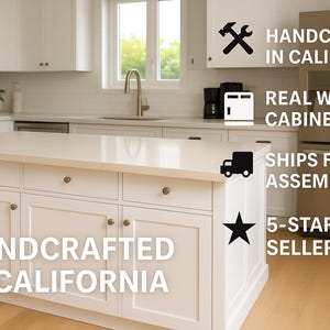 Kitchen Island, Quartz/butcher Block Top, Custom Features-power/usb ...