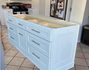 7ft White Kitchen Island Without Top. Custom Welcome - Etsy