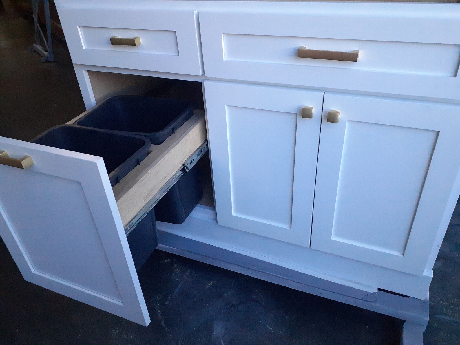 4ft White Kitchen Island W/white Quartz Top - Etsy