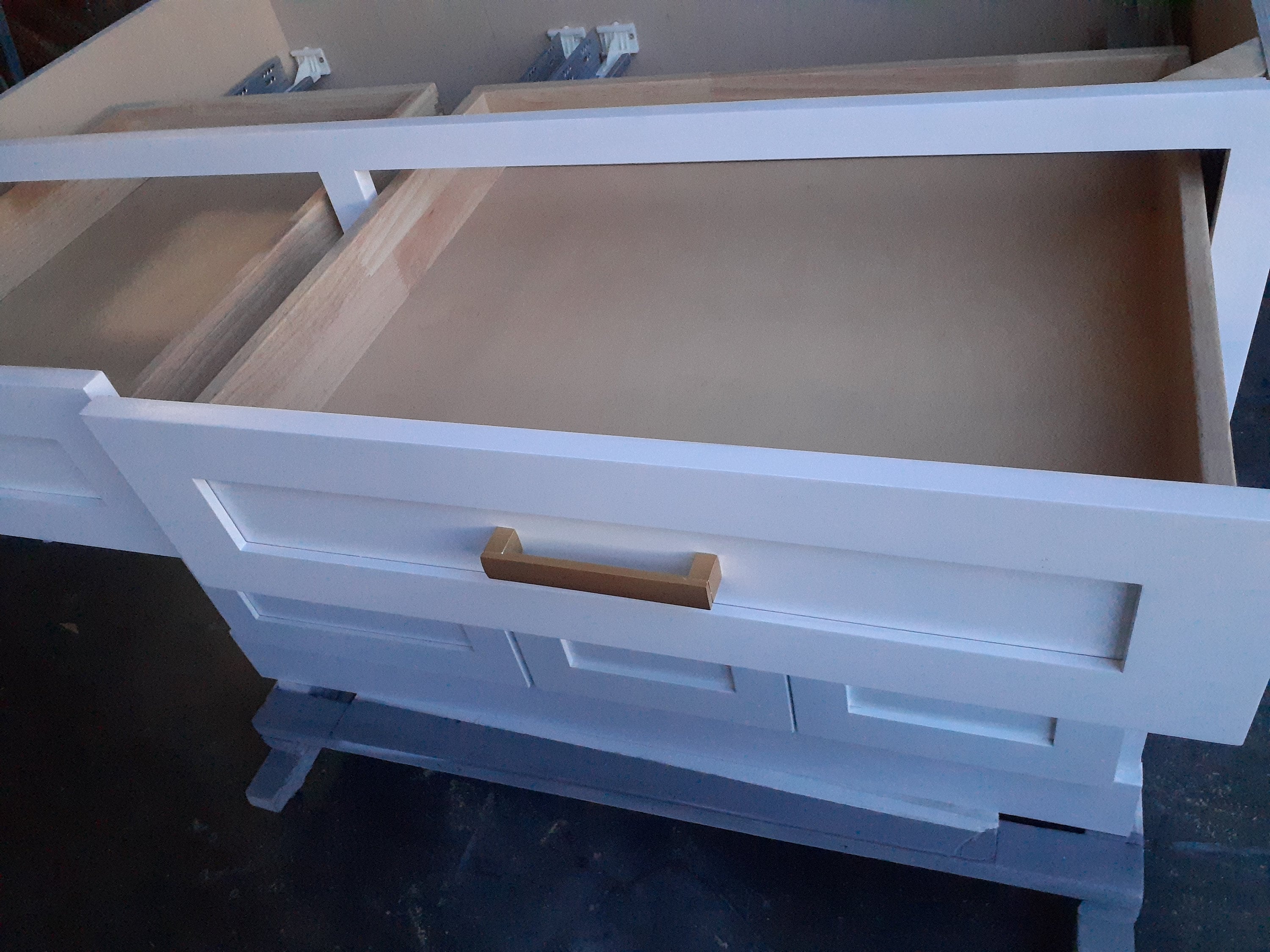 4ft White Kitchen Island W/white Quartz Top - Etsy