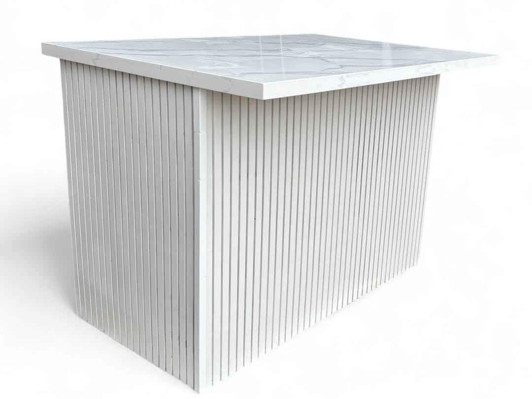 4ft White Kitchen Island With Quartz Top - Etsy