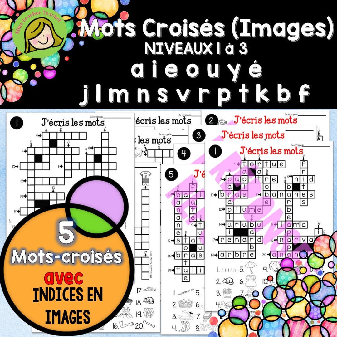Mots-croisés - French Crossword Puzzles for Beginning Readers and ...
