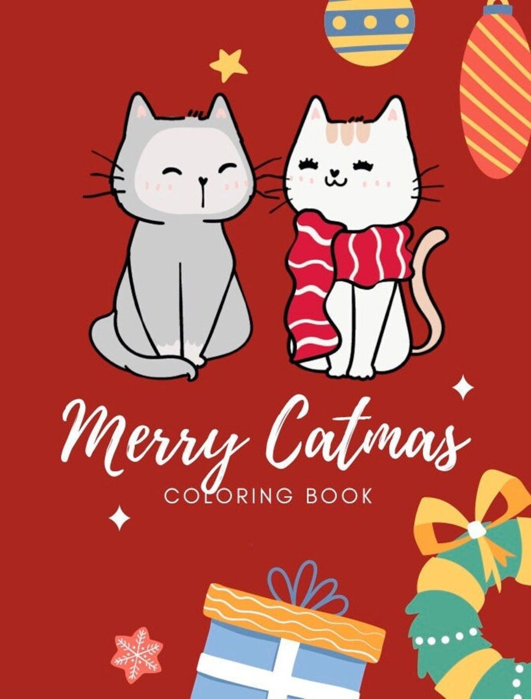 Catmas Coloring Book With 50 Kittycorn Pages - Etsy