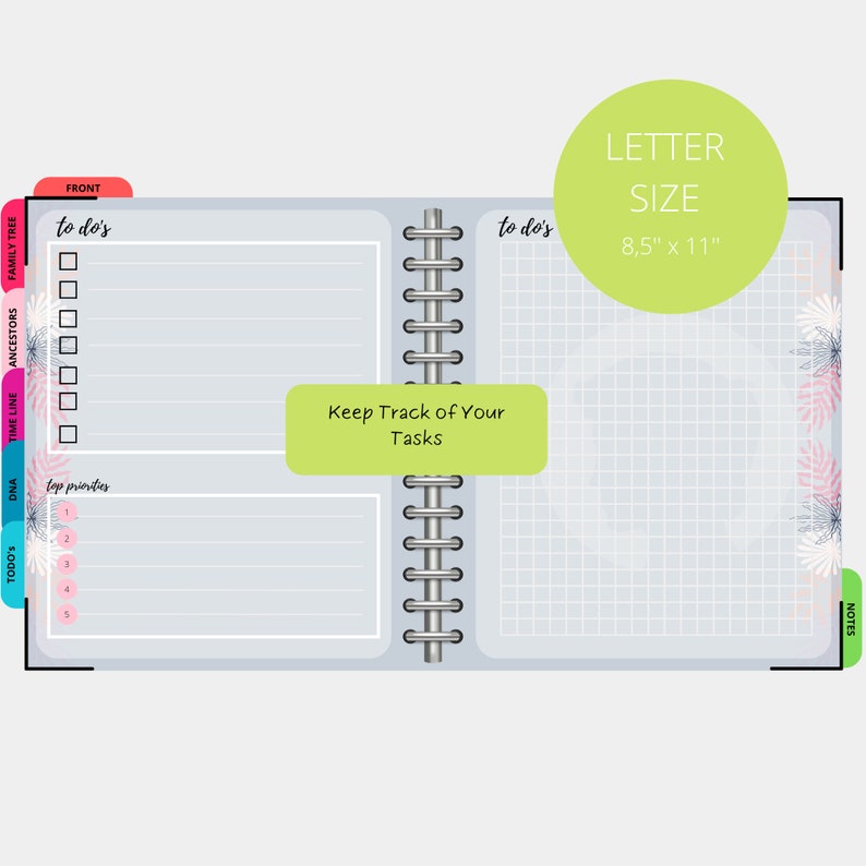 Fillable Genealogy Tracker: Family Tree, Ancestor Pages (digital ...