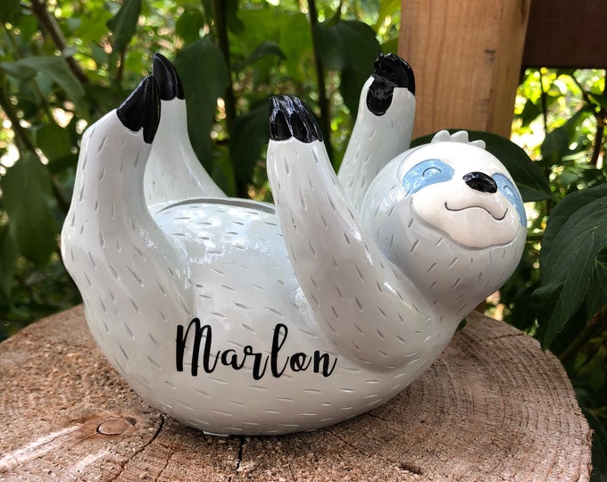 Money Box Sloth, Personalized With Name, Piggy Bank as a Gift for ...