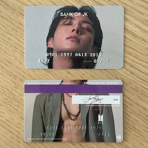 BANK of JK CARD | Jungkook Bts Bangtan Photocard - Etsy