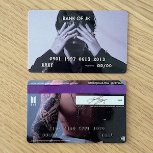BANK of JK CARD | Jungkook Bts Bangtan Photocard - Etsy