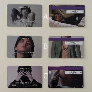 BANK of JK CARD | Jungkook Bts Bangtan Photocard - Etsy