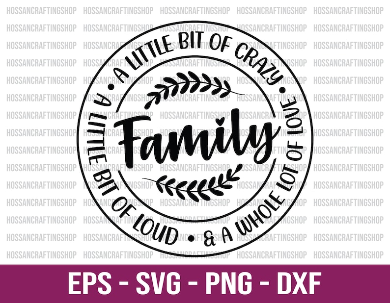 Family a Little Bit of Crazy SVG, Funny Family Svg, Family Quote Svg, Family Saying Svg ...