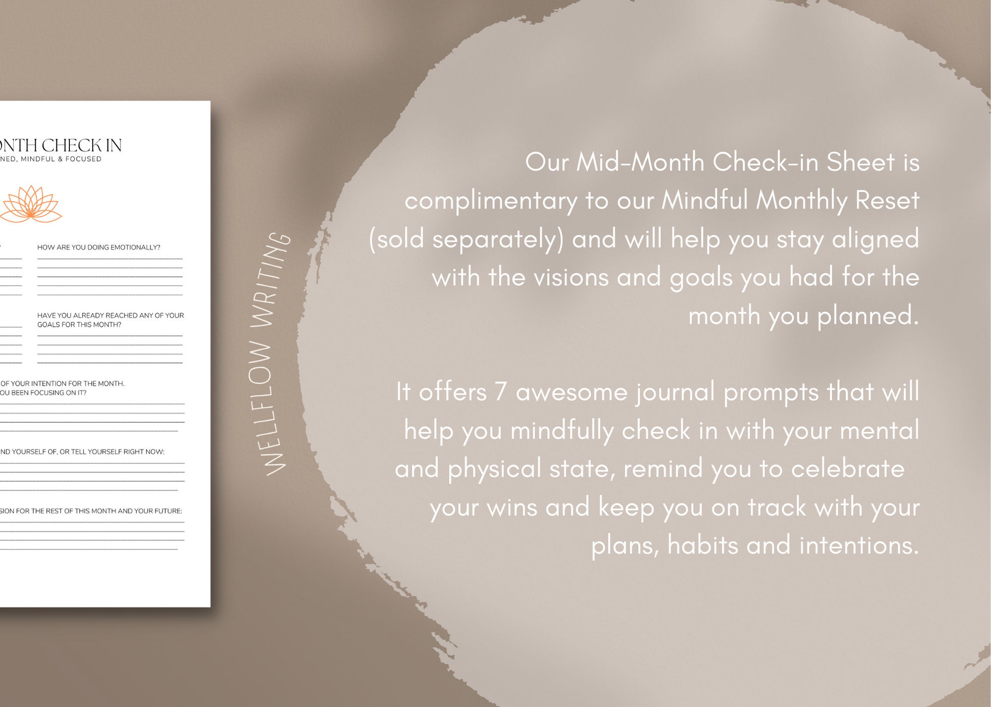 Mid Month Check in Journal Prompts Printable Sheet Journaling Prompts ...