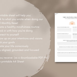 Mid Month Check in Journal Prompts Printable Sheet Journaling Prompts ...