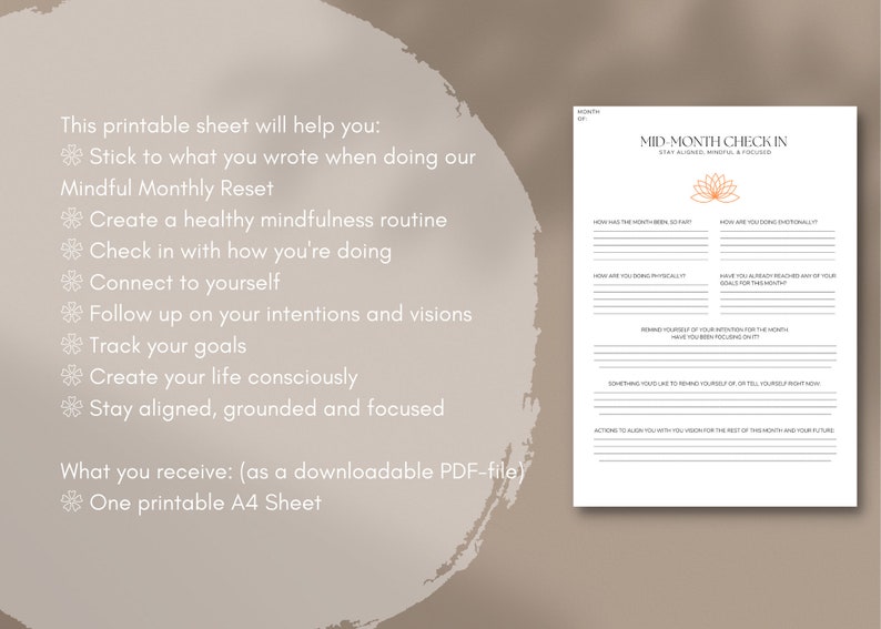 Mid Month Check in Journal Prompts Printable Sheet Journaling Prompts ...