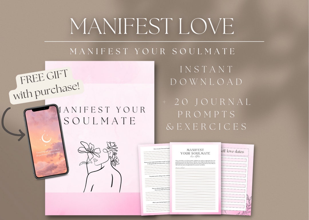 Manifest Love Journal Prompts for Manifesting Your Soulmate Printable ...
