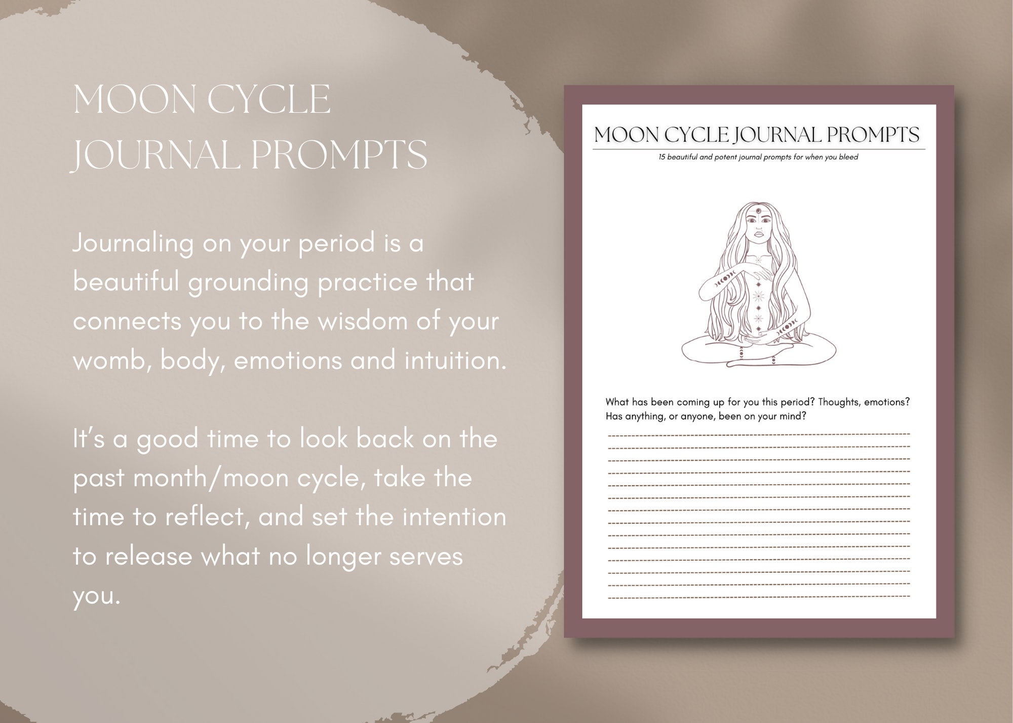 Moon Cycle Journal Prompts for Your Period Journal Prompts for - Etsy