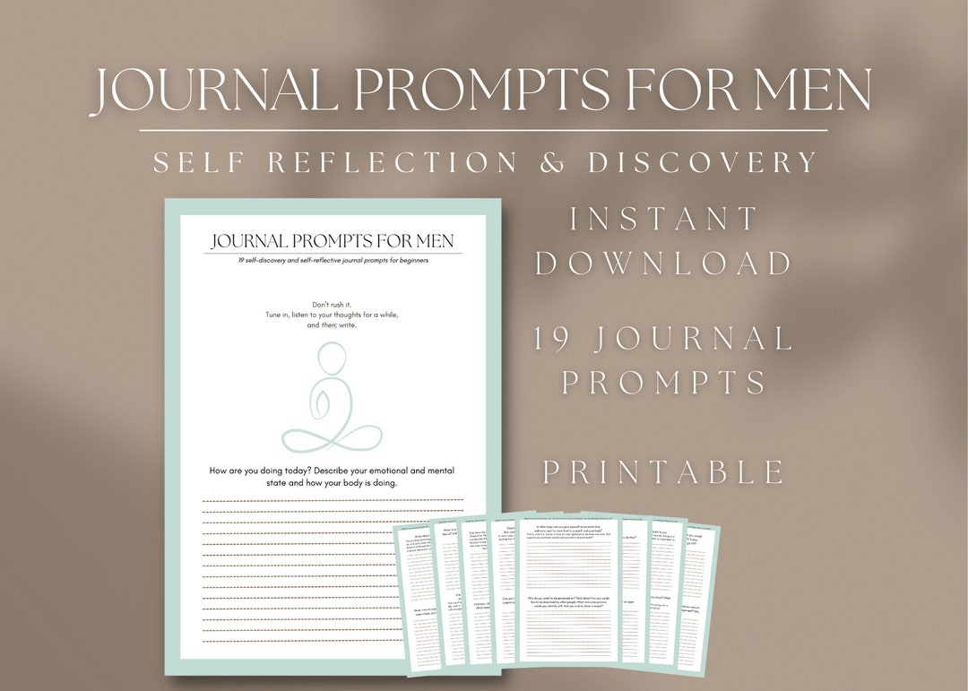 Journal Prompts for Men Printable Journal for Personal Development ...