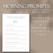 Easy Morning Journal Prompts Printable Sheet Journaling Prompts for ...