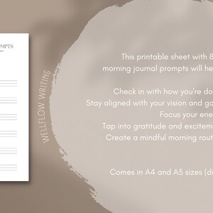 Easy Morning Journal Prompts Printable Sheet Journaling Prompts for ...