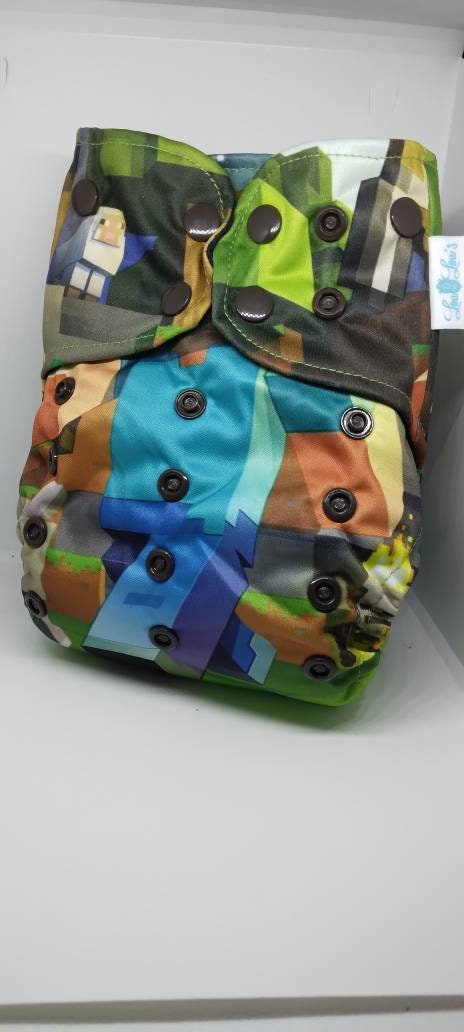 Minecraft Cloth Diaper - Etsy