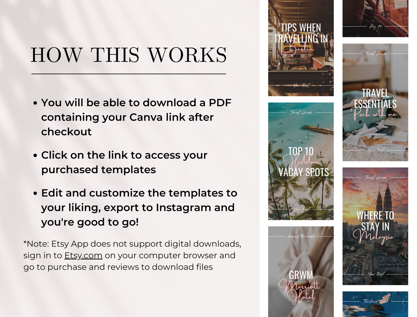 UGC Instagram Reel Templates for Travel Content Creator & Influencers ...