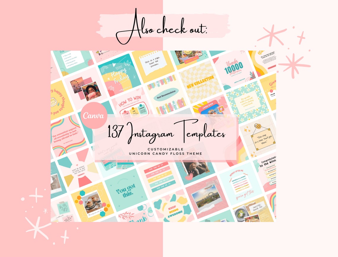 Colorful Cute Instagram Highlight Covers Pastel Rainbow Set of 28 ...