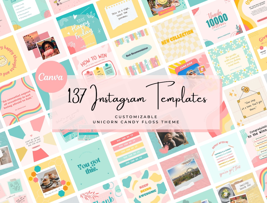 Colorful Instagram Templates | Social Media Templates | Instagram Post ...