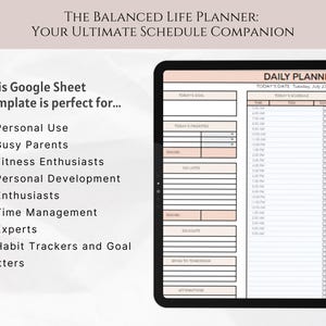 Daily Weekly Schedule Spreadsheet Planner Google Sheets Template Daily ...