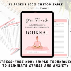 Journal Canva Template Coaching Journal Printable Anxiety - Etsy