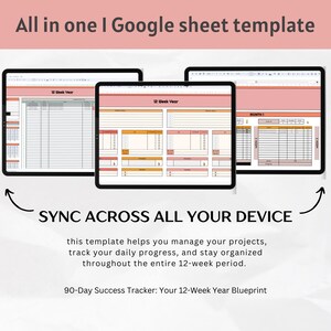12 Week Year Planner Google Sheets Template, 12 Week Goal Planner ...