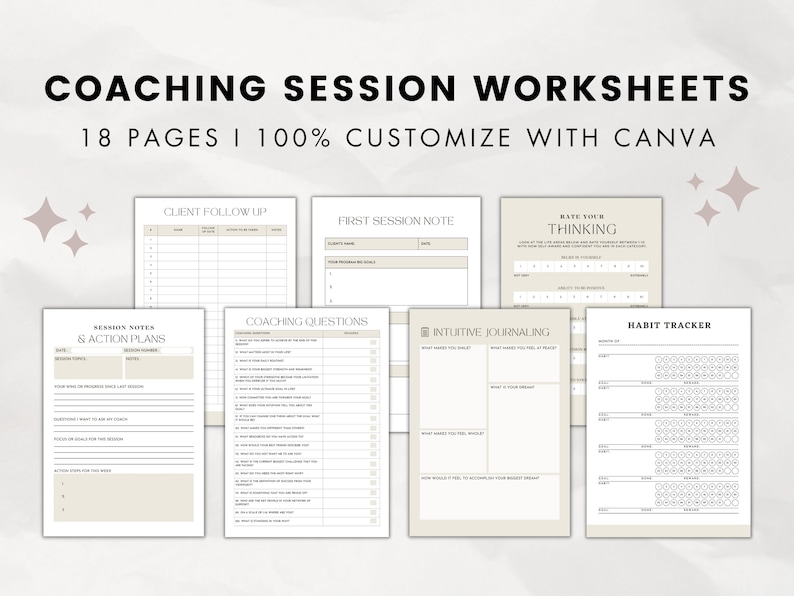 Coaching Worksheet Template, Coaching Tools, Coaching Ebook Templates ...