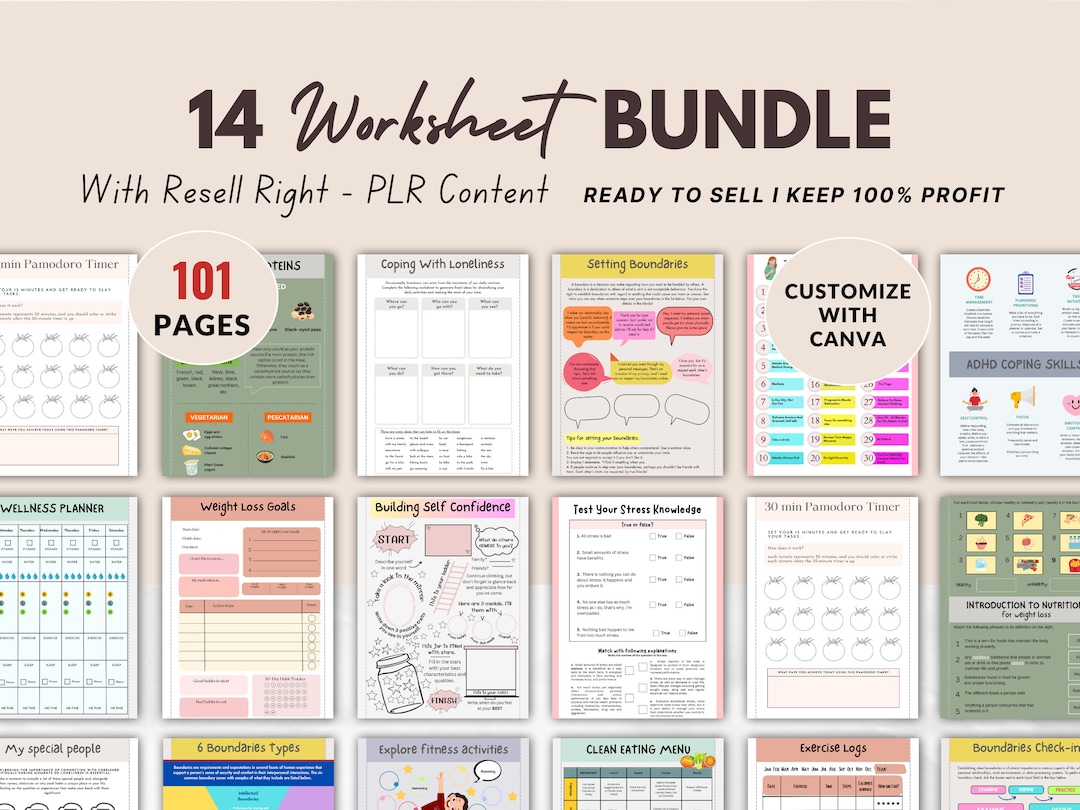 Coaching Worksheet Bundle Template, Life Coaching Workbook, Coaching ...
