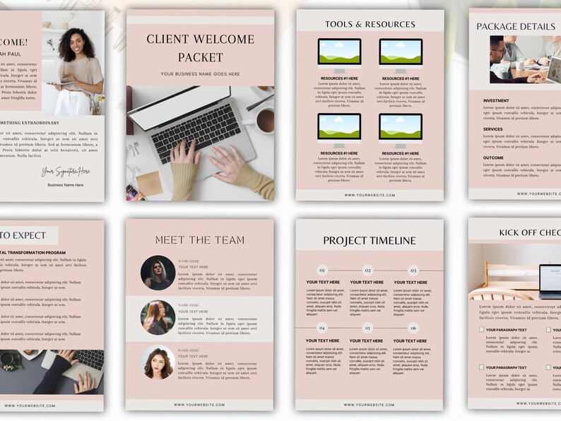 Client Welcome Packet Template, Client Welcome Kit, New Client Services ...