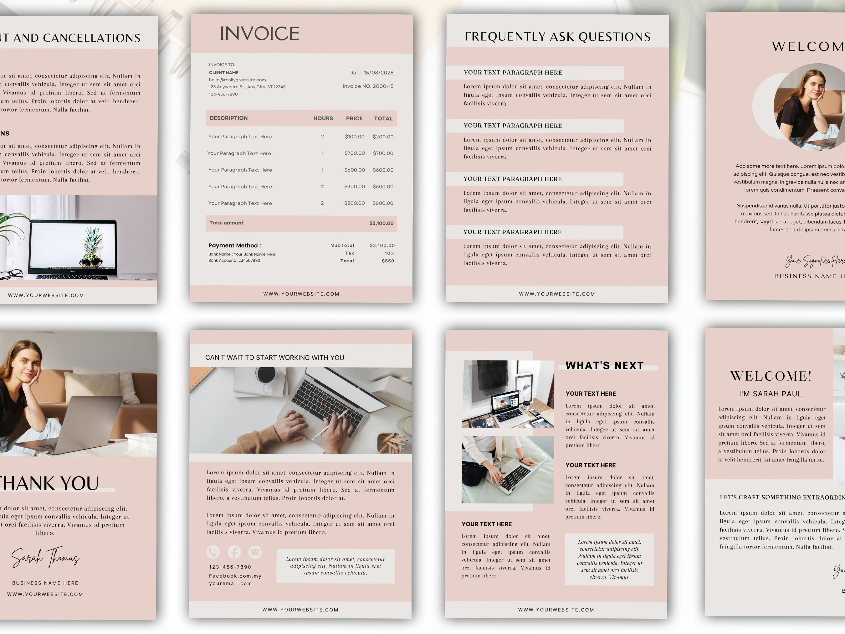 Client Welcome Packet Template, Client Welcome Kit, New Client Services ...
