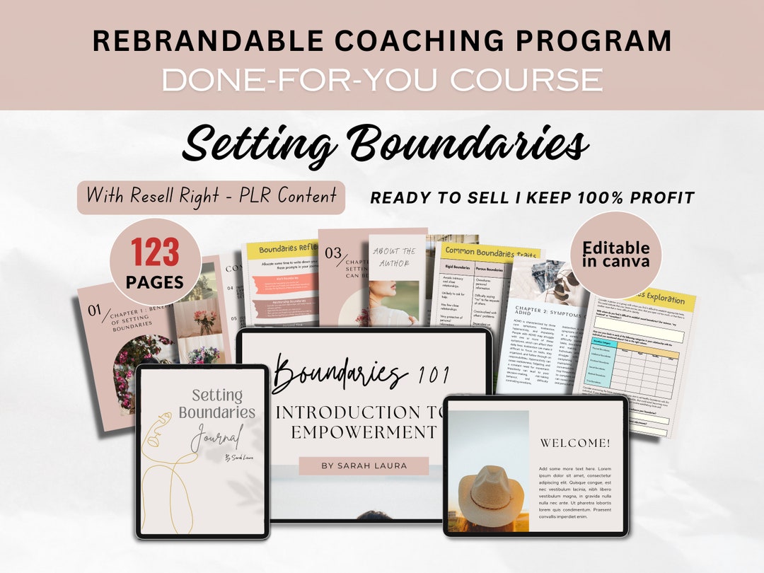 Setting Boundaries Done for You PLR for Boundary Coach, Healthy Boundaries, Boundaries Journal ...