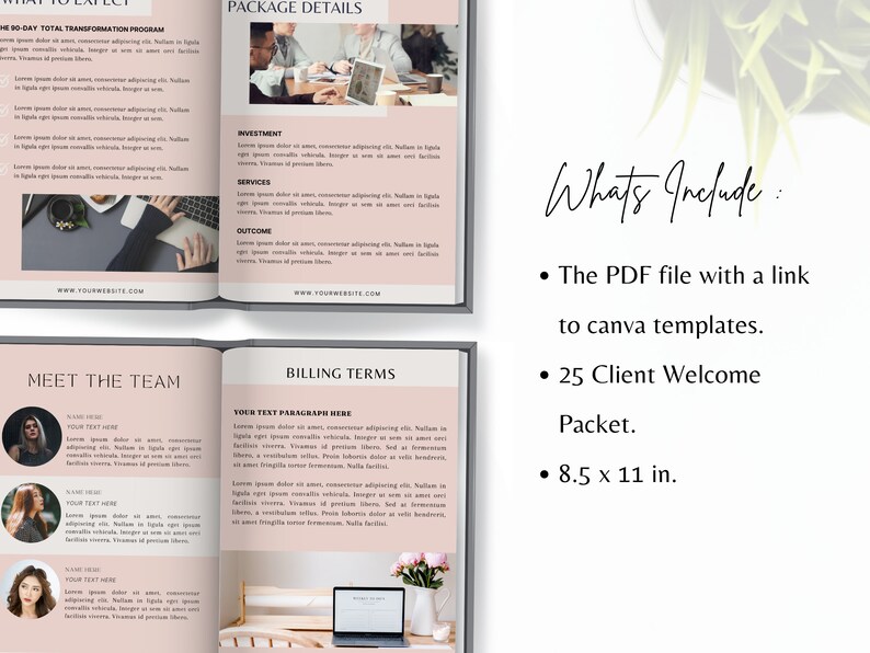 Client Welcome Packet Template, Client Welcome Kit, New Client Services ...