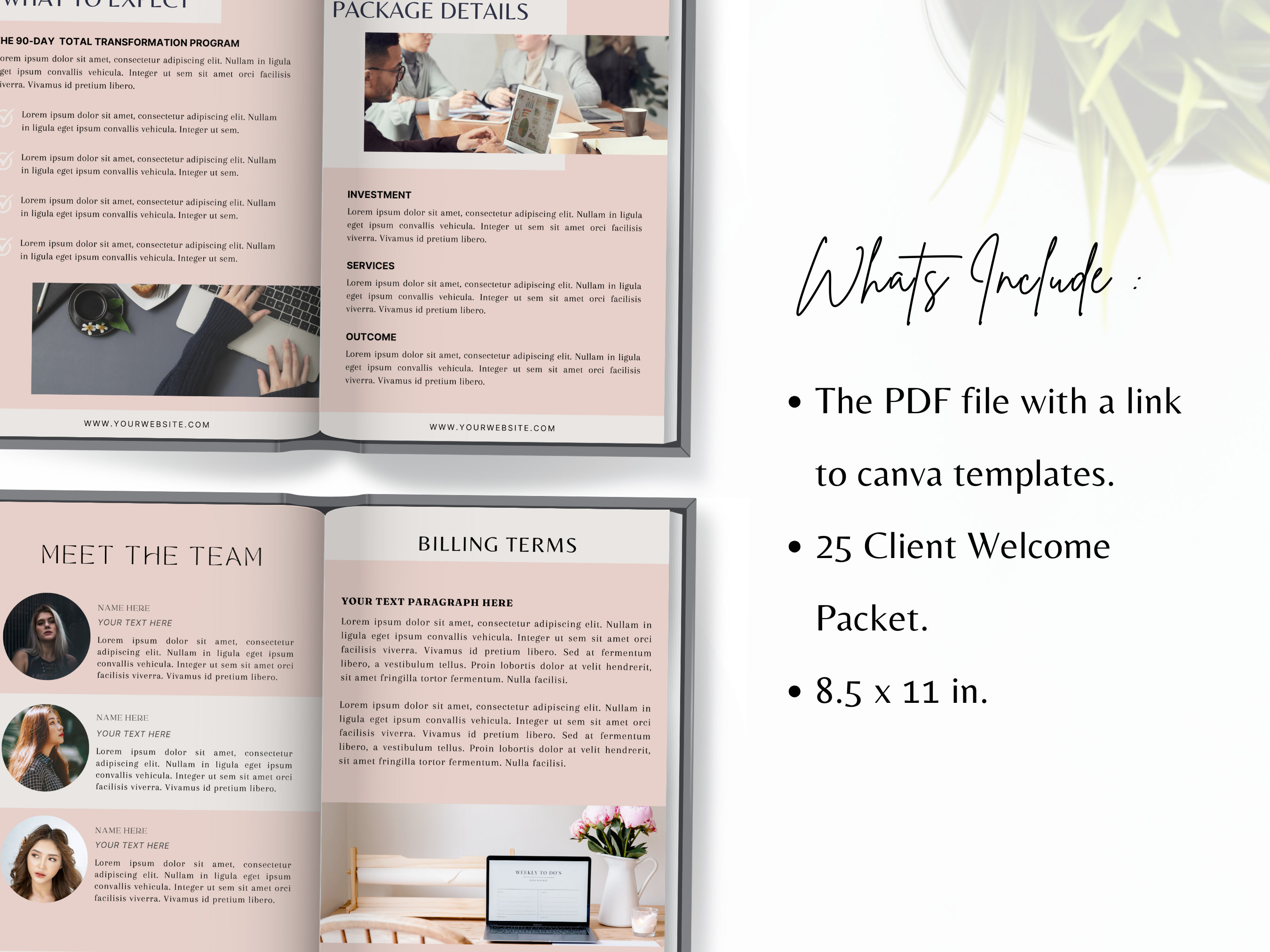 Client Welcome Packet Template, Client Welcome Kit, New Client Services ...