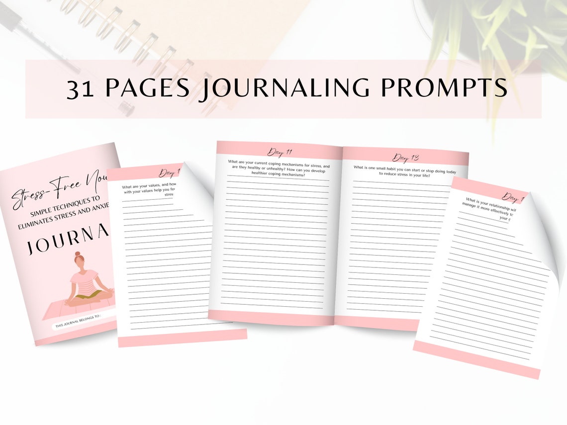 Journal Canva Template Coaching Journal Printable Anxiety - Etsy