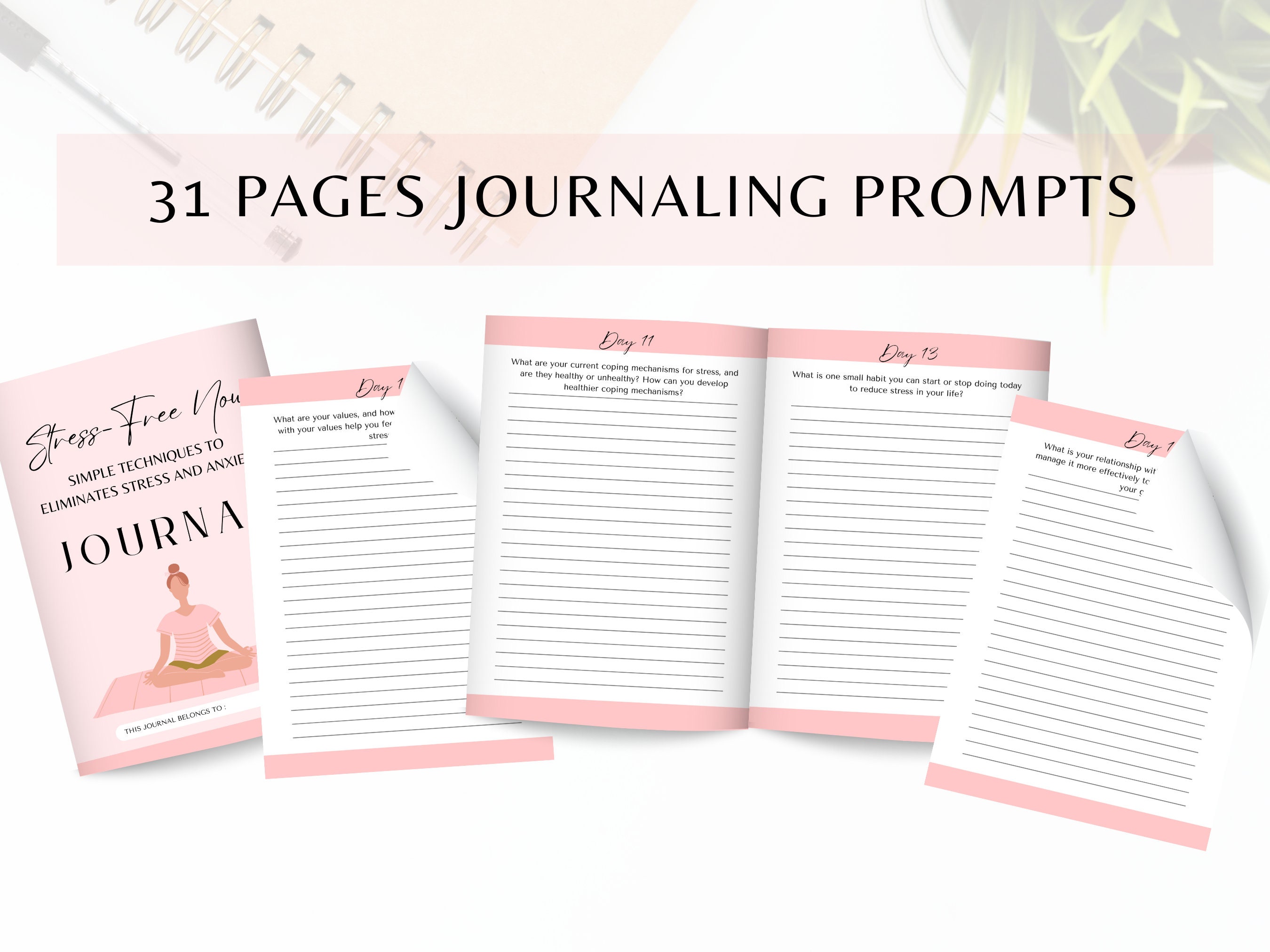 Journal Canva Template Coaching Journal Printable Anxiety - Etsy