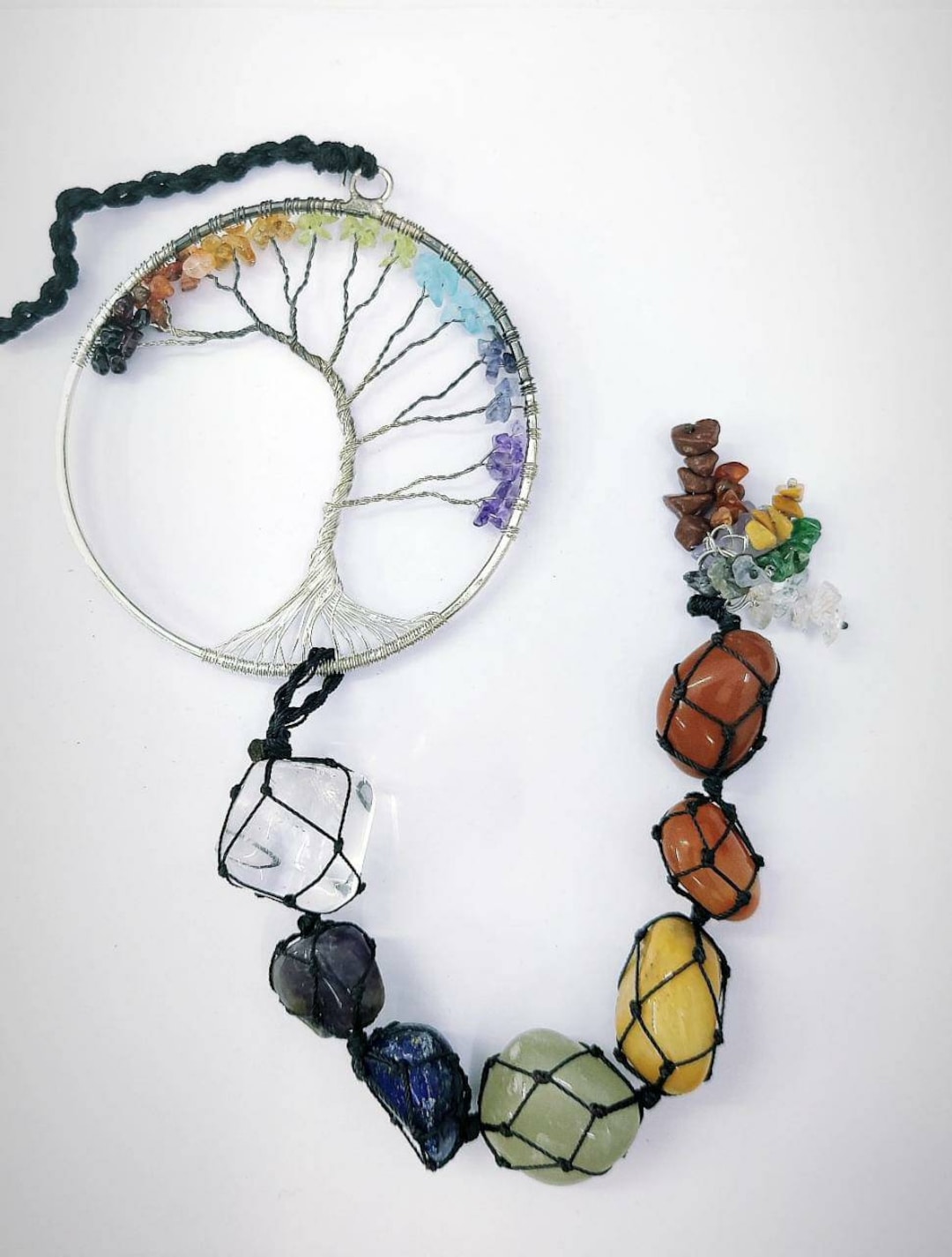 Natural 7 Chakra Healing Crystals Tree of Life Hanging - Etsy