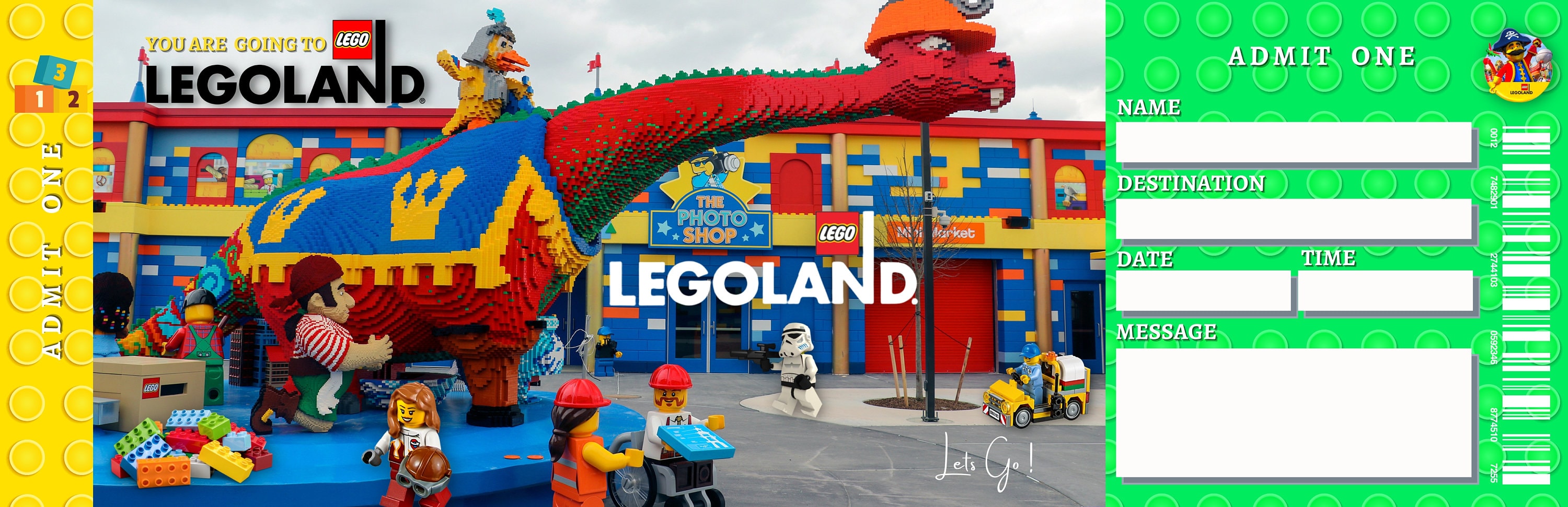 Printable LEGOLAND Surprise Trip Reveal Tickets .editable Gift - Etsy UK