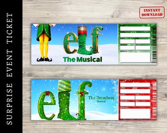 Elf Faux Ticket - Etsy