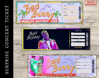 Bad Bunny Concert Ticket - Etsy