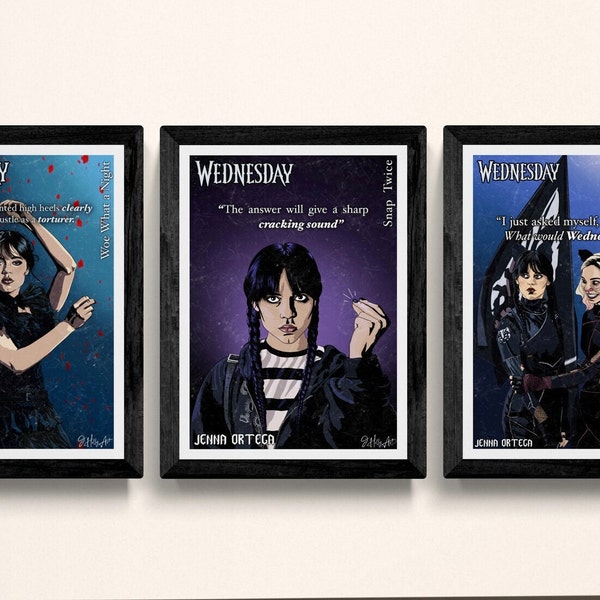 Wednesday Addams Posters - Etsy